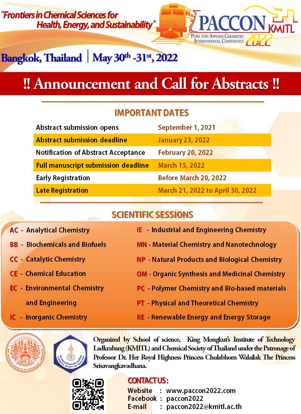 !! PACCON2022 – Call for Abstracts !! Abstract submission is open until ...