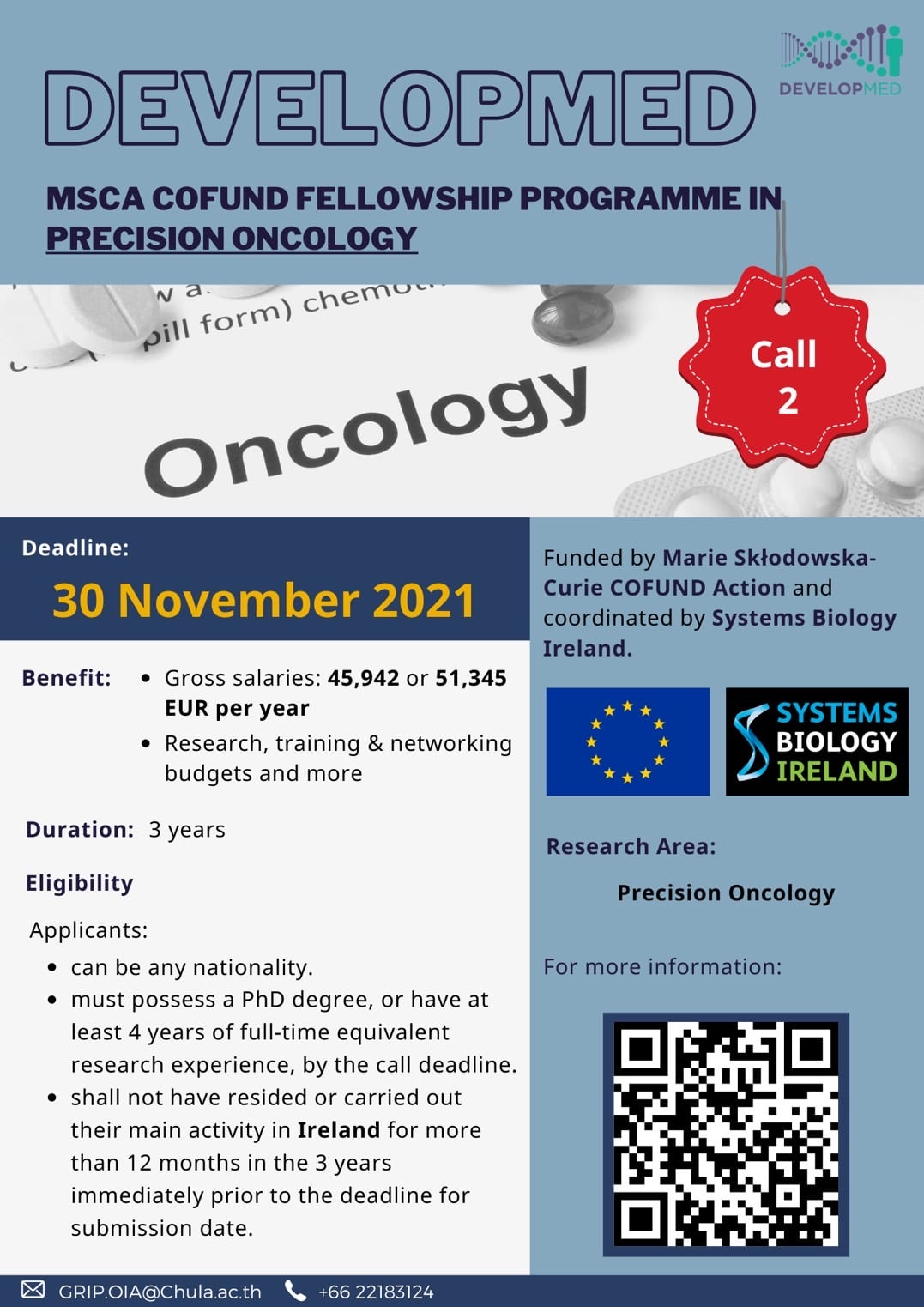 DevelopMed MSCA COFUND Fellowship Programme in Precision Oncology (Call ...