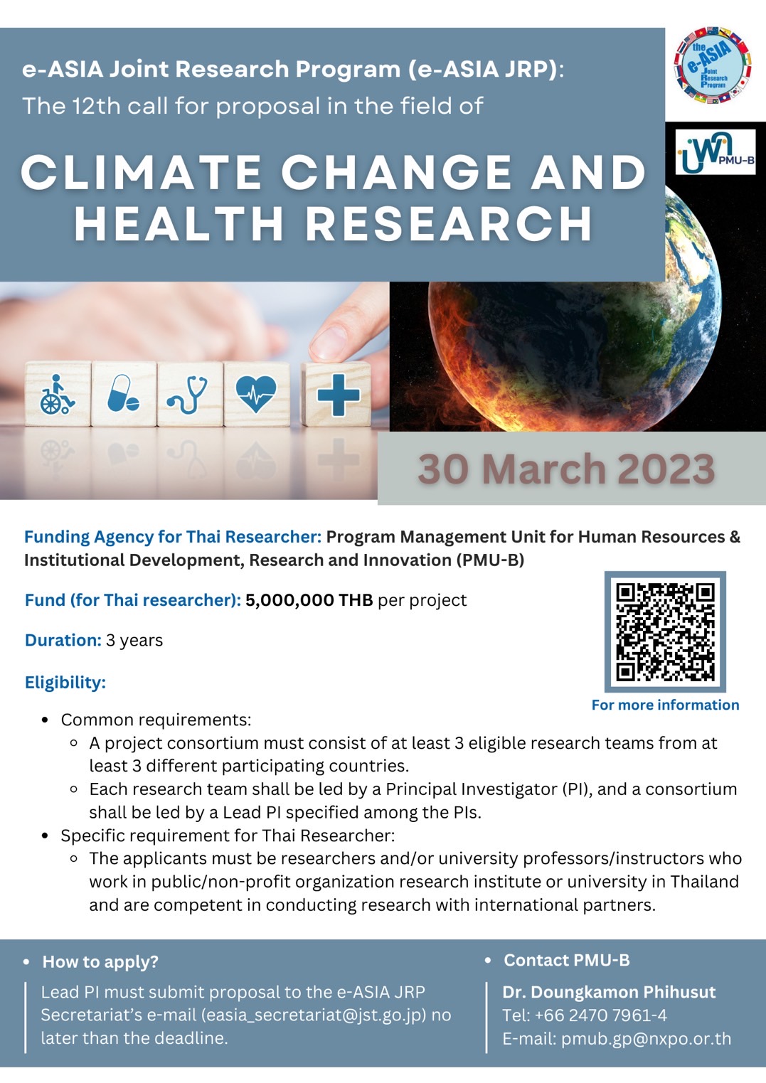 The e-ASIA Joint Research Program (e-ASIA JRP) 12th Call in the field ...